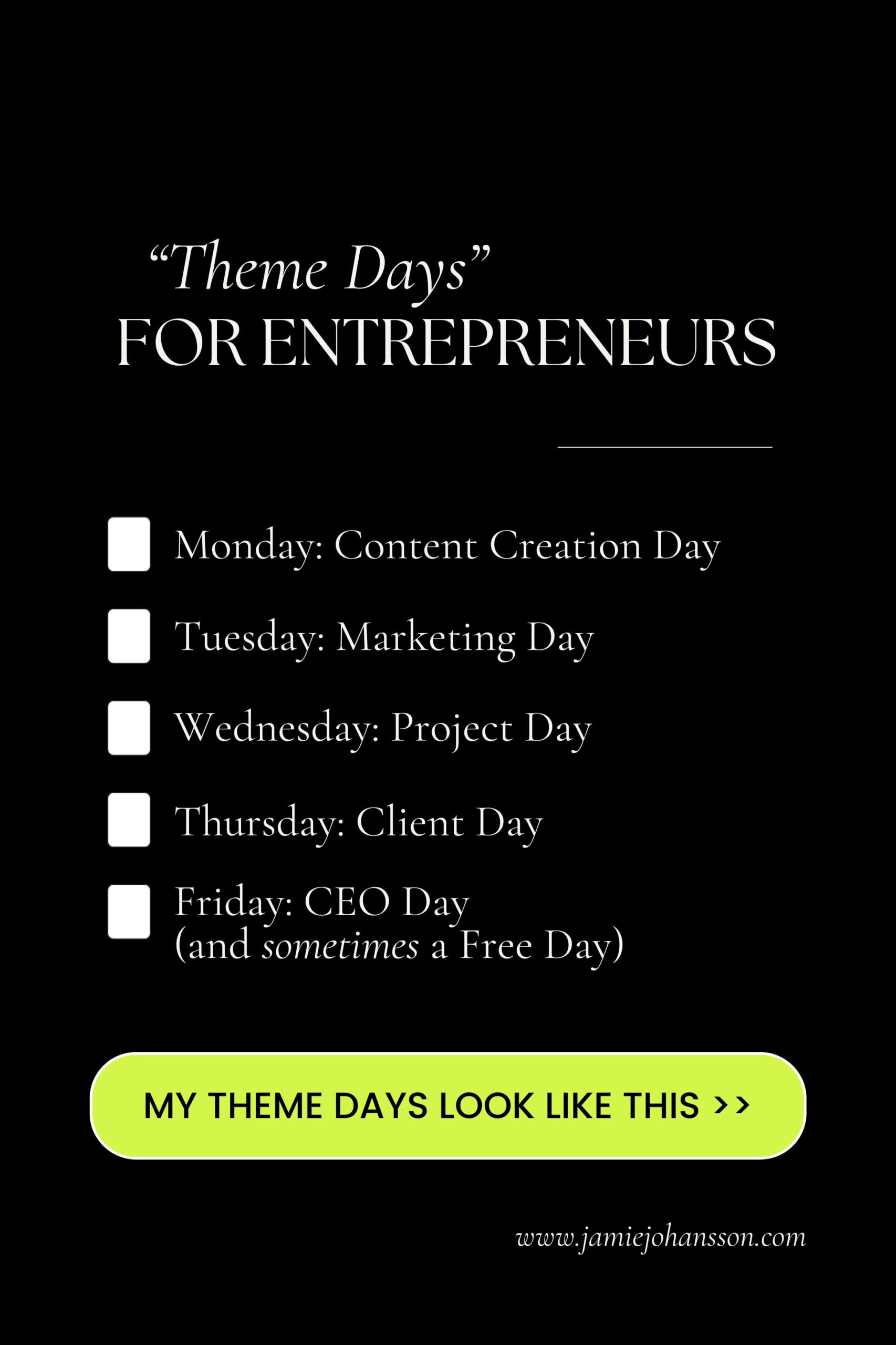 How Theme Days Can Transform Your Weekly Schedule for Consistent ...